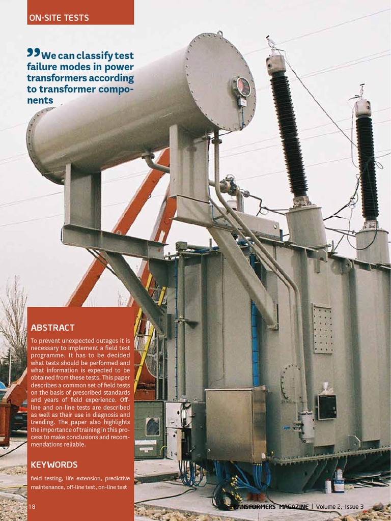 We Can Classify Test Failure Modes in Power Transformers Accord Ing To ...