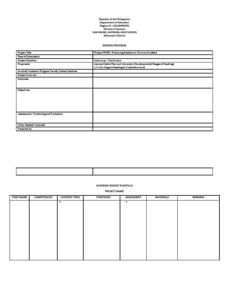 Republic of The Philippines Department of Education Region Iv ...