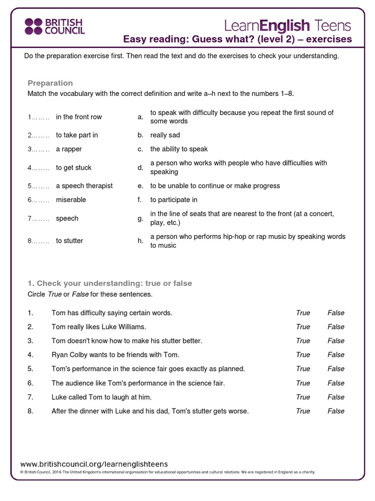 Guess What Level 2 - Exercises | PDF | Rapping