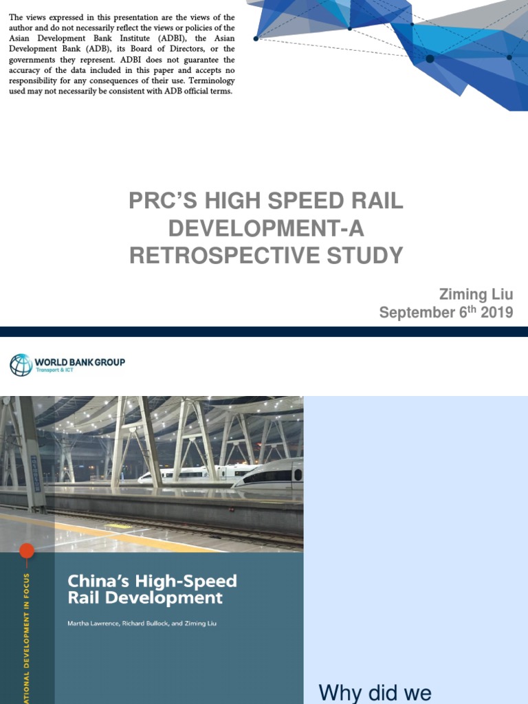 People's Republic of China's High-Speed Rail Development - A ...