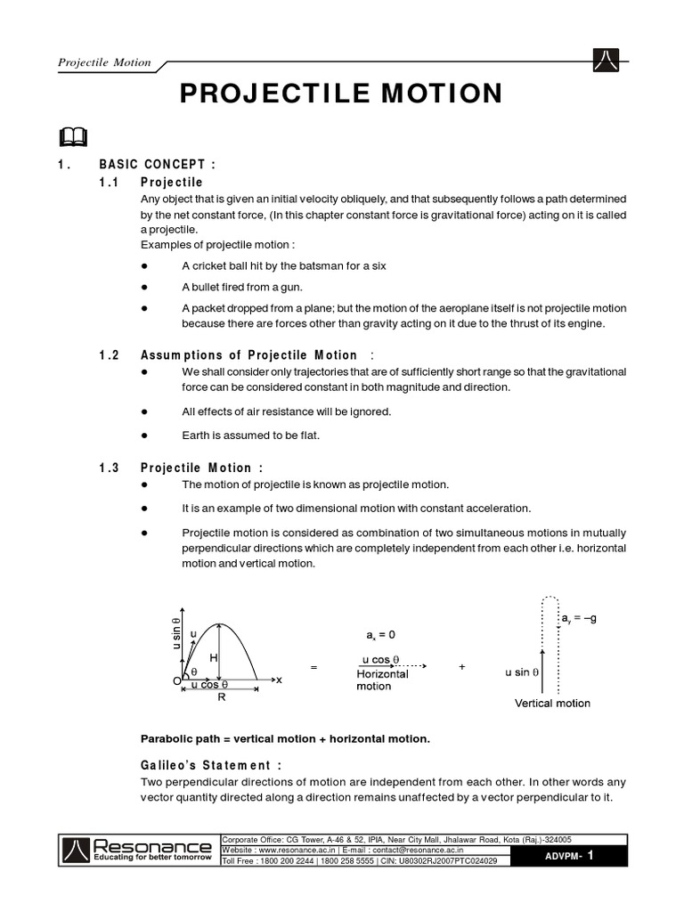 Sheet | PDF | Projectiles | Force
