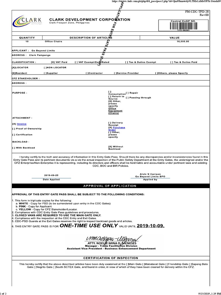FM-CDC-TFD-28 Rev.00 | PDF