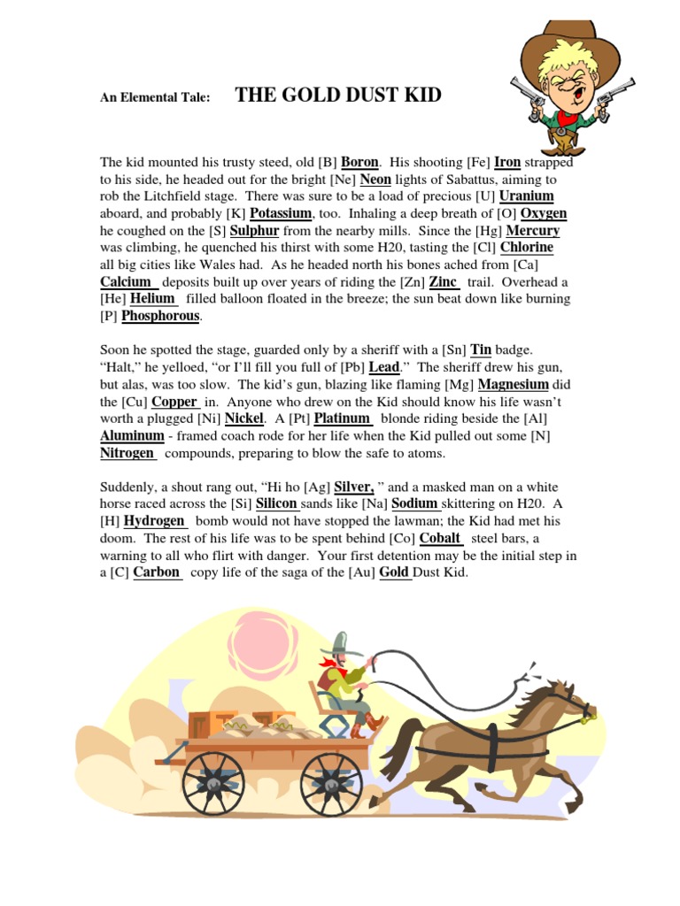 The Gold Dust Kid Answers | PDF