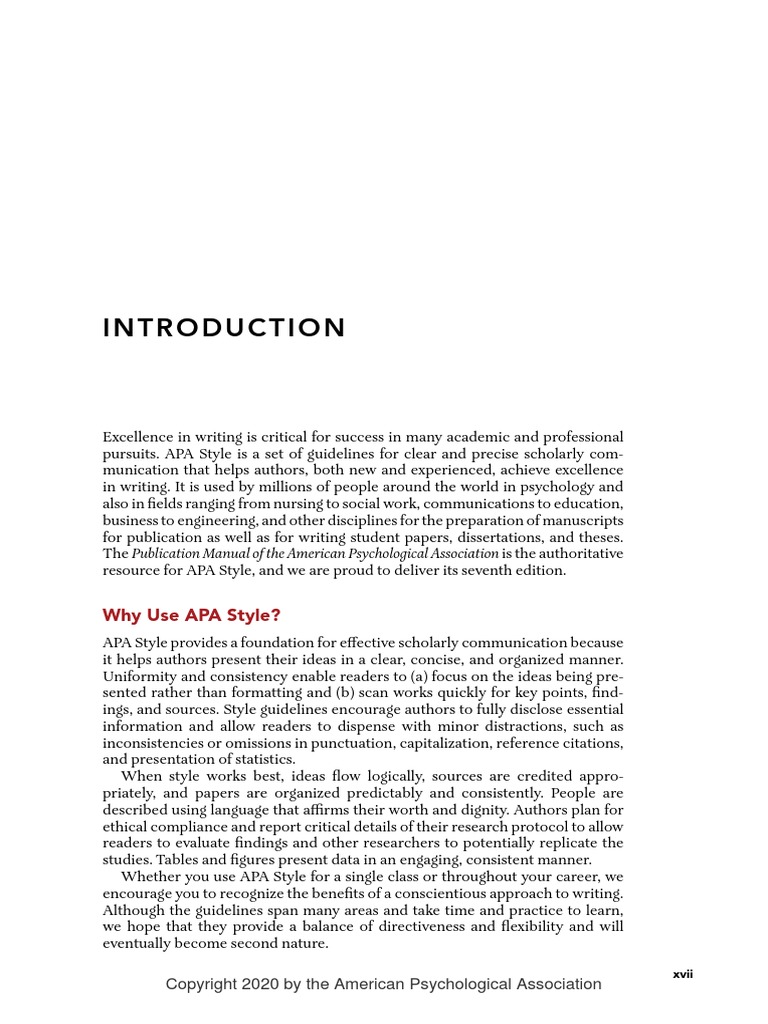 Why Use APA Style?: Publication Manual of The American Psychological ...