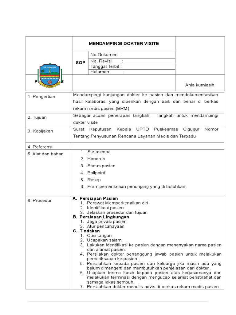 Sop Visite Dokter | PDF