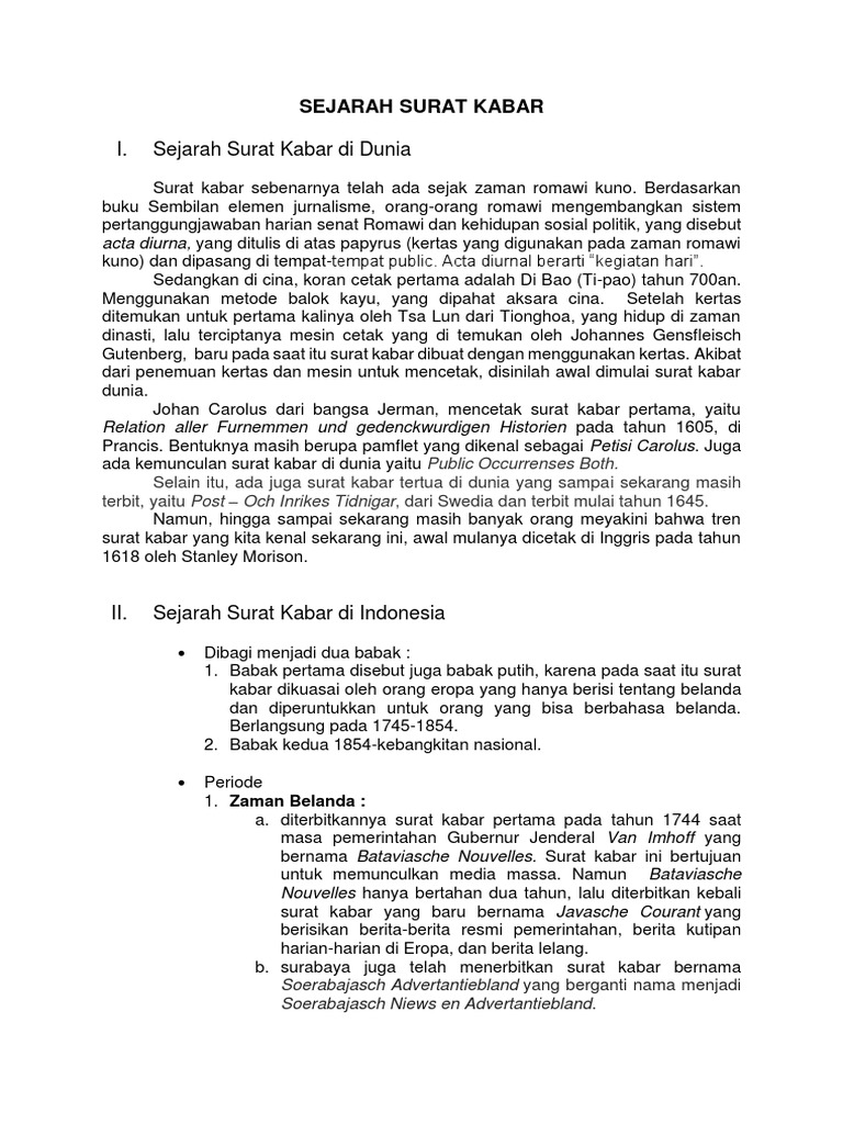 6401 - Sejarah Surat Kabar Dunia | PDF | Politik | Sejarah