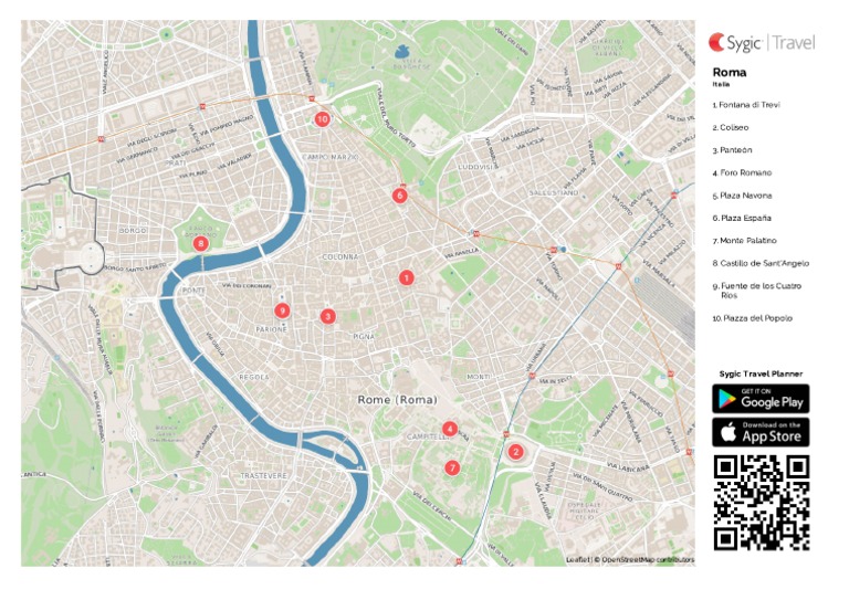 Roma Mapa Turistico para Imprimir 87137 | PDF
