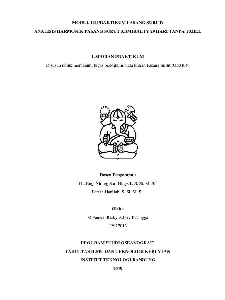 Analisis Formzahl Pasang Surut Admiralty | PDF