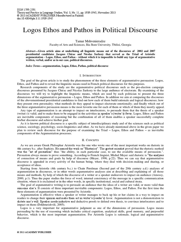 Logos Pathos Ethos | PDF | Logos | Persuasion