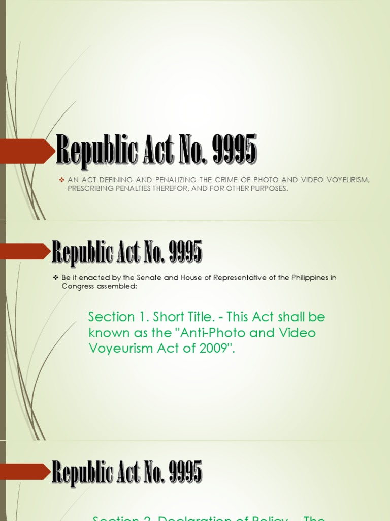 Anti-Photo and Video Voyeurism Act | PDF | Privacy | Dignity