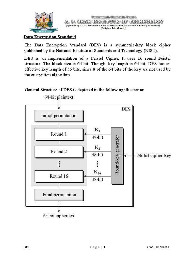 Des, Double Des Aes | PDF | Cryptography | Secure Communication