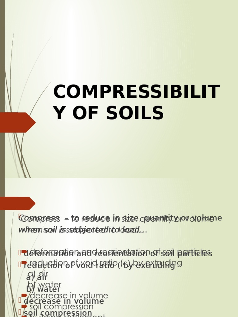 Soil Compressibility and Settlement Analysis | PDF | Materials | Soil ...