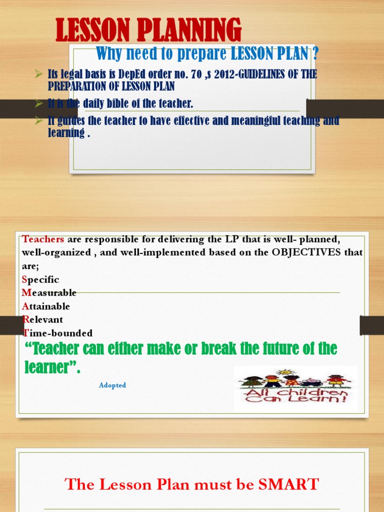 Why Need To Prepare LESSON PLAN ? | PDF | Lesson Plan | Evaluation