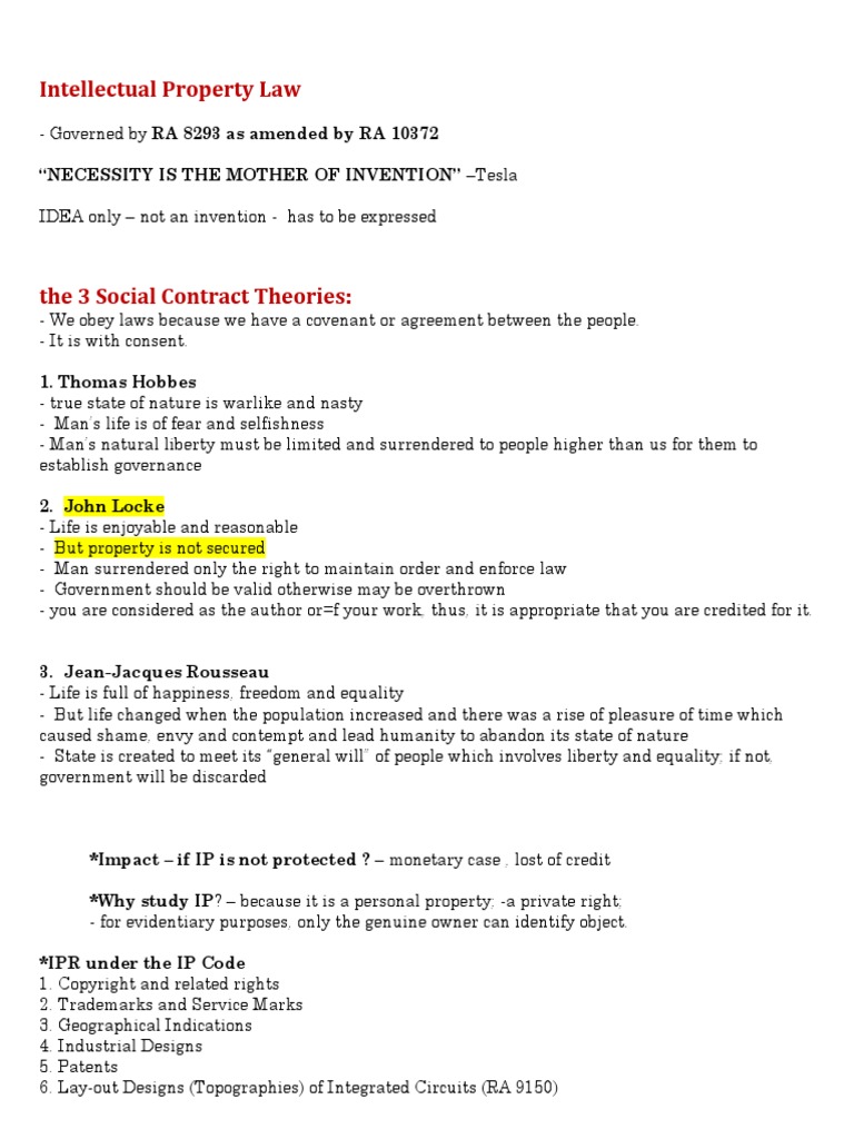 IP Notes Based On Syllabus | PDF | Intellectual Property | Fair Use