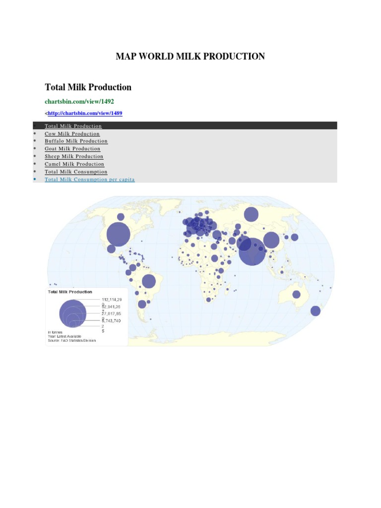 Map World Milk Production | PDF