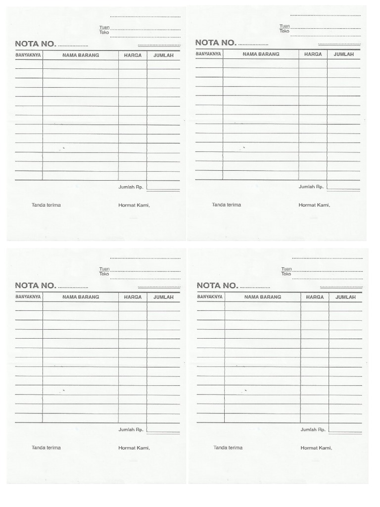 Nota Kosong | PDF