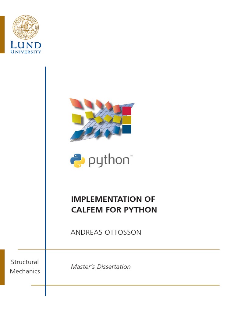 Implementation of CALFEM For Python | PDF | Matlab | Integrated ...