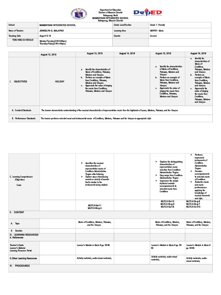 Mapeh | PDF | Differentiated Instruction | Lecture