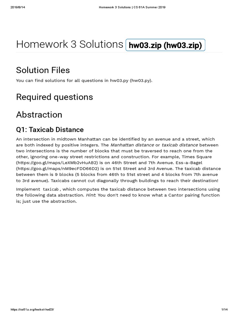 Homework 3 Solutions - CS 61A Summer 2019 PDF | PDF | Recursion | Function (Mathematics)