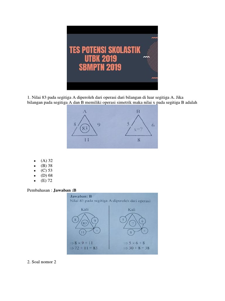 Soal Tes Potensi Skolastik | PDF