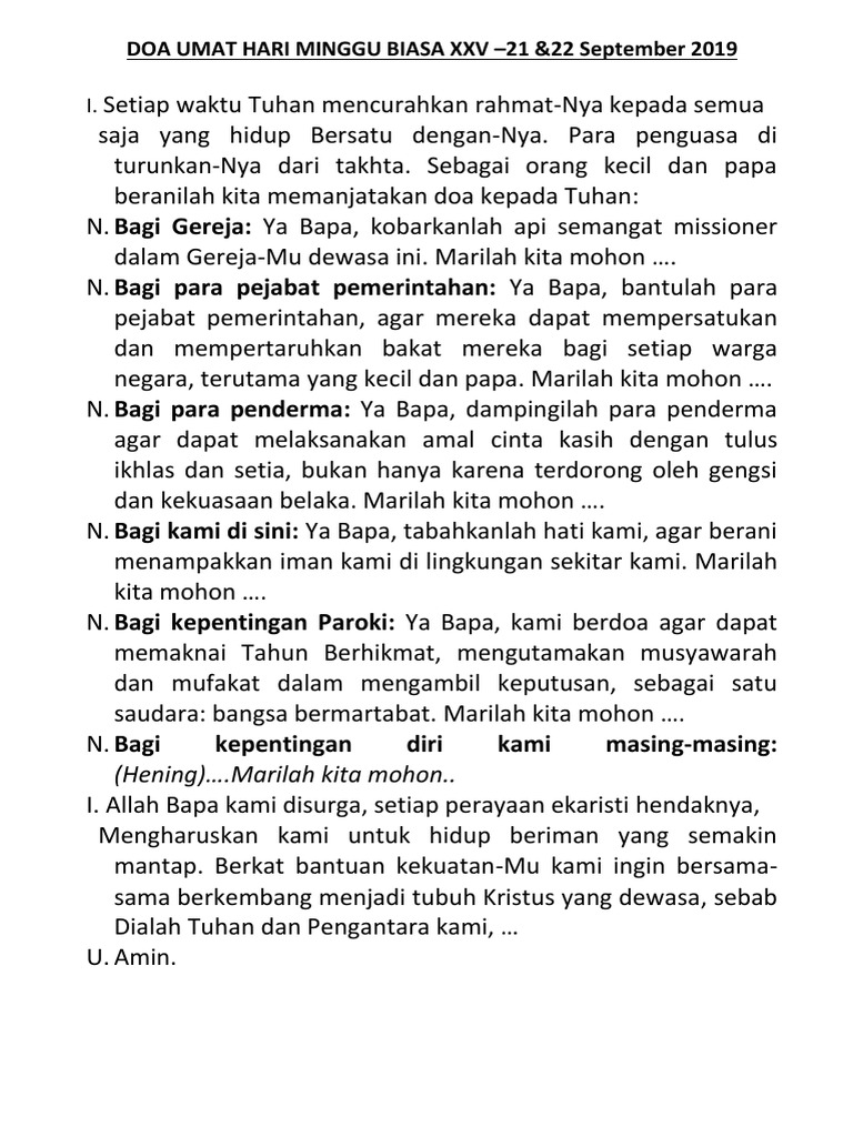 Doa Umat | PDF