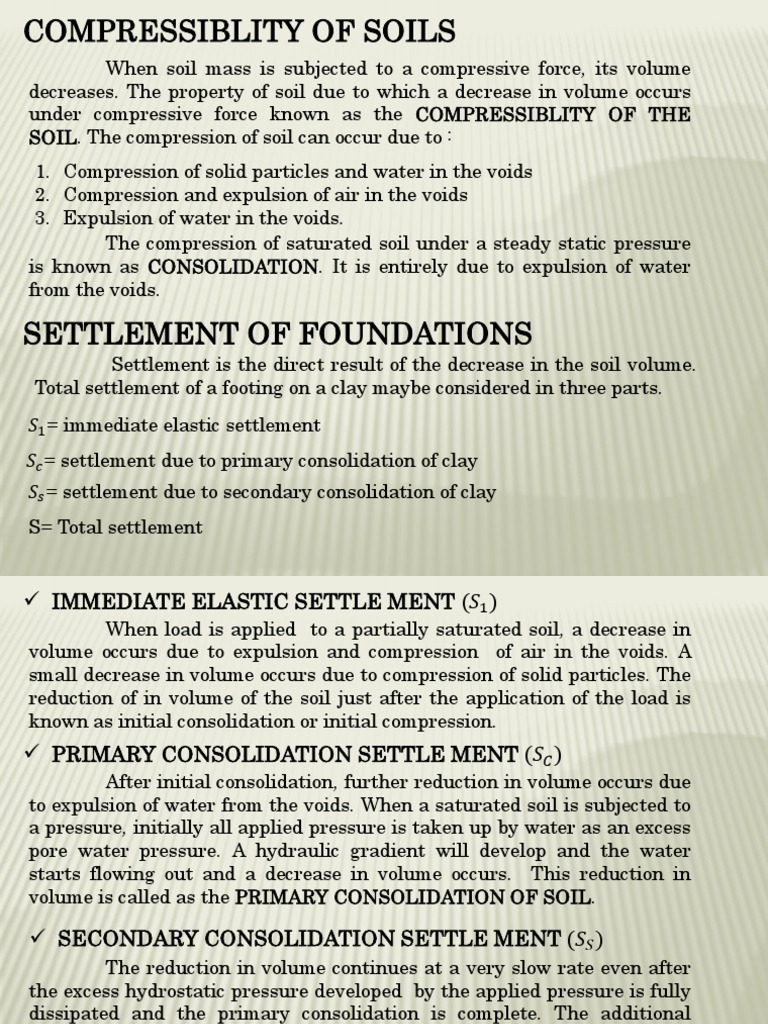 Compressibility of Soil | PDF | Civil Engineering | Chemical Product ...