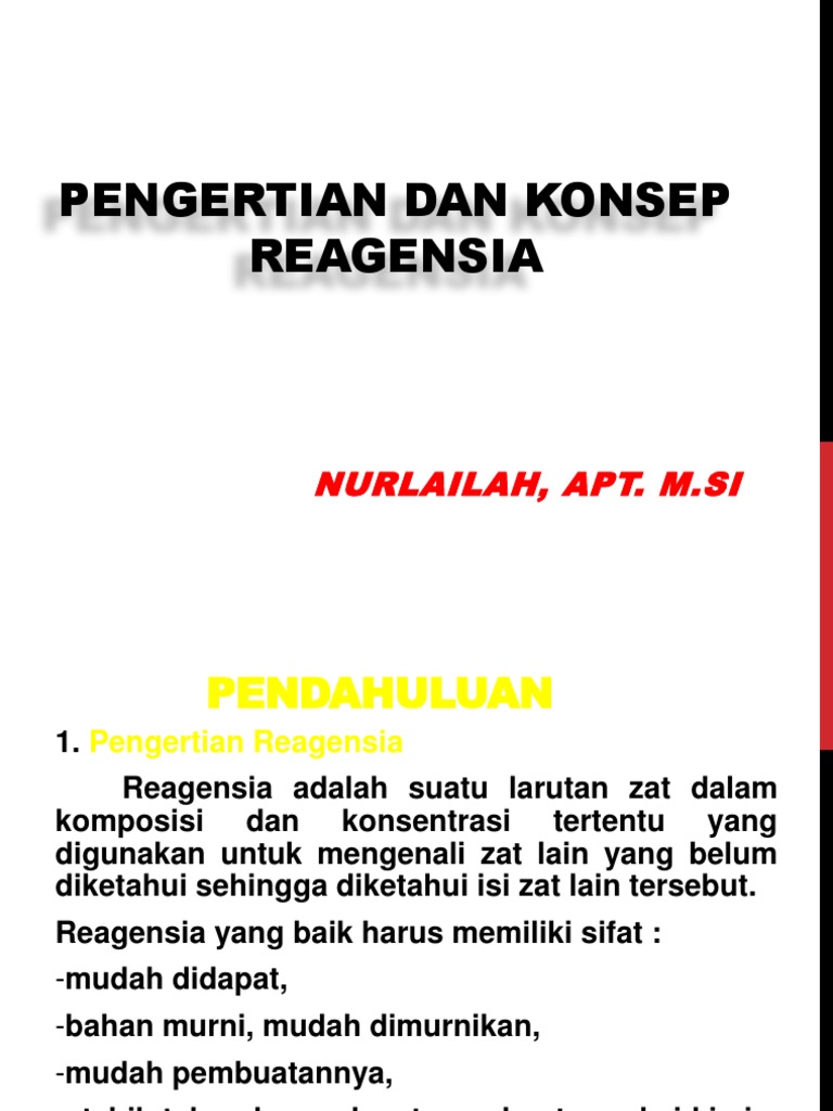Pengertian & Konsep Reagensia D4 | PDF