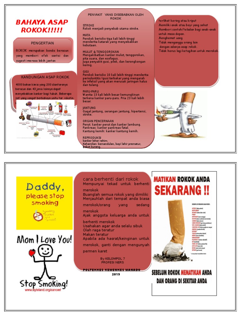 Leaflet Bahaya Asap Rokok | PDF