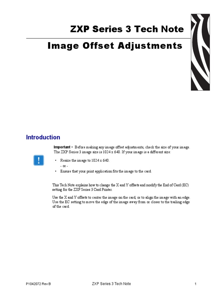Zebra ZXP Offsets | PDF | Printer (Computing) | Computing
