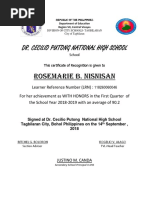 New Third QUARTER CERTIFICATE | PDF | Philippines