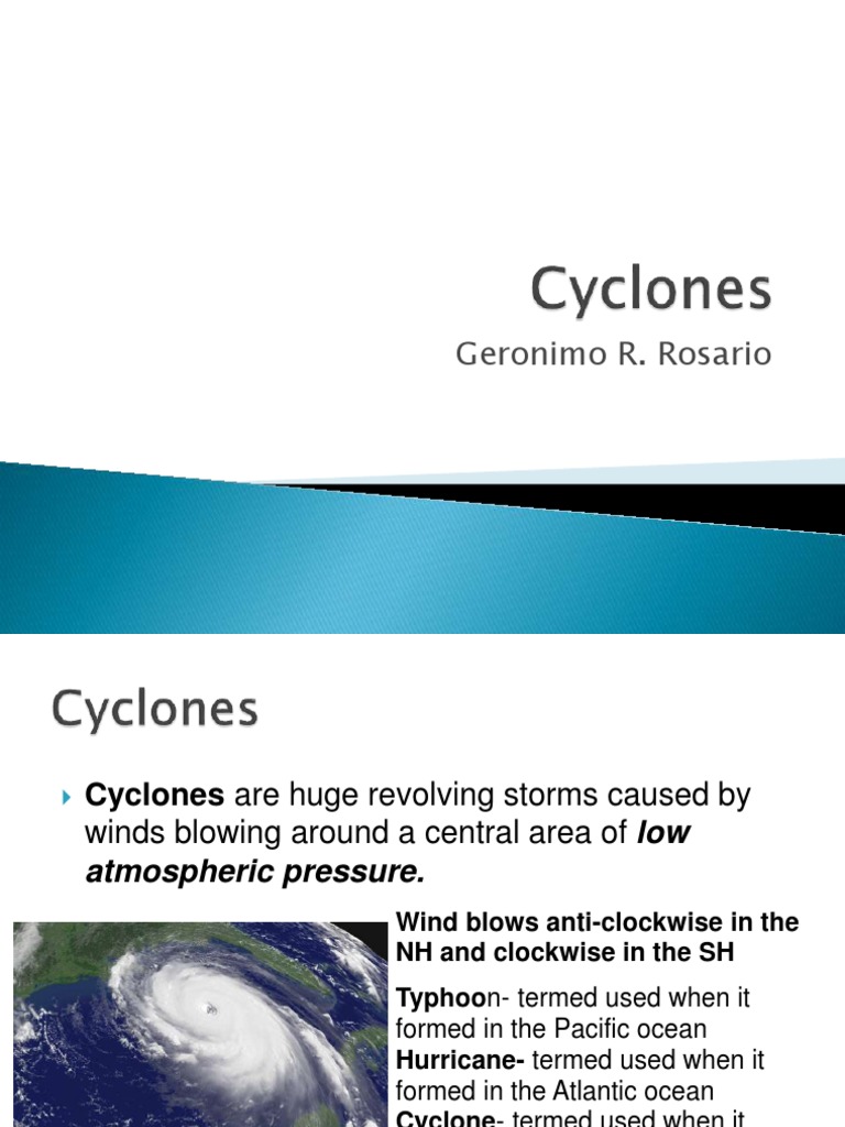 Cyclones 170306080858 | PDF | Eye (Cyclone) | Tropical Cyclones
