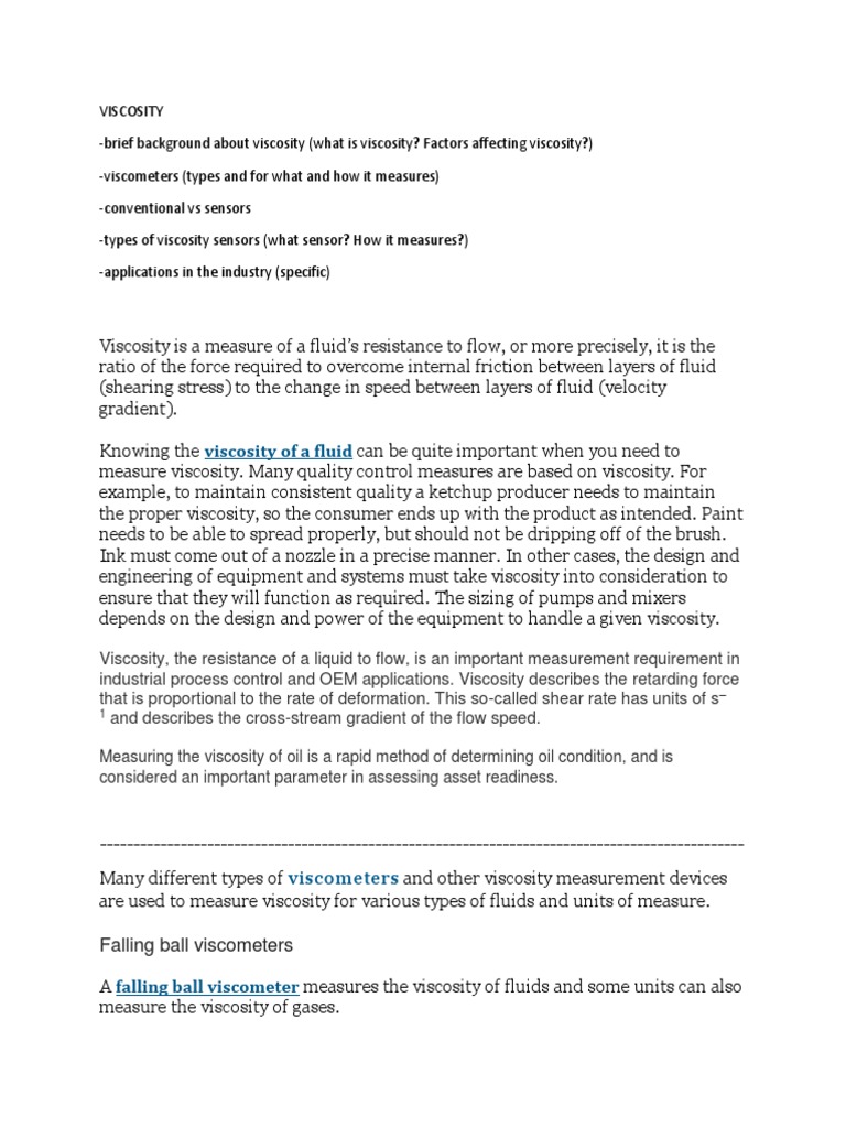 VISCOSITY Written Report | PDF | Viscosity | Applied And ...