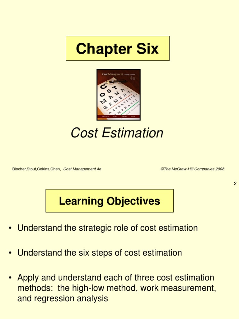 Chapter Six: Cost Estimation | PDF | Coefficient Of Determination | Regression Analysis