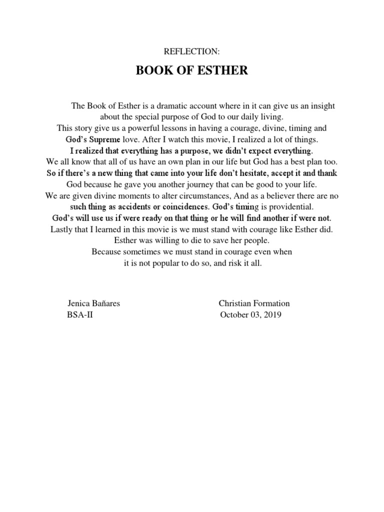 Lessons from the Book of Esther | PDF | Religion & Spirituality