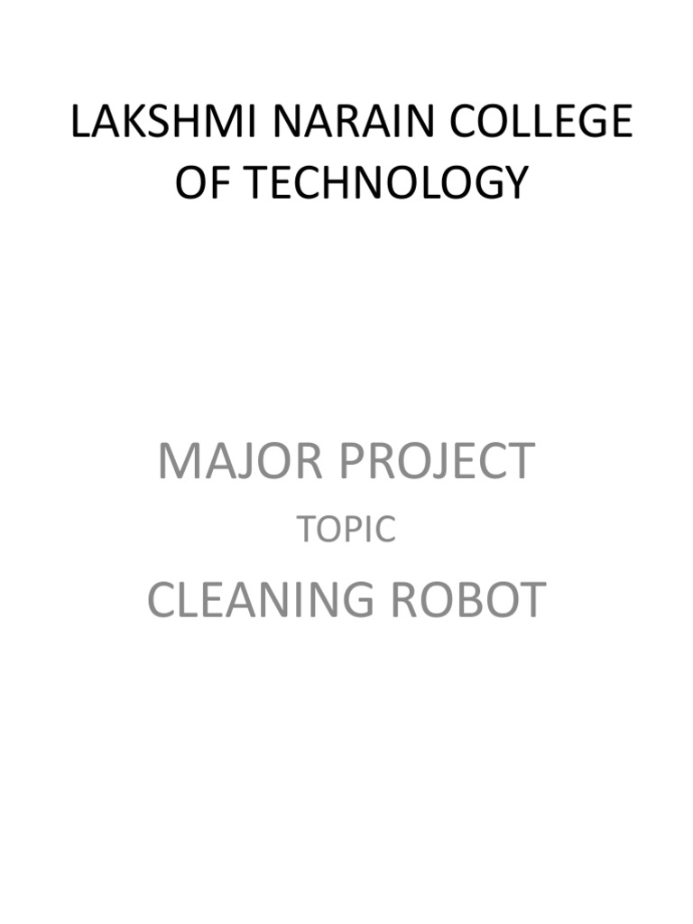 Lakshmi Narain College of Technology: Major Project | PDF | Vacuum ...