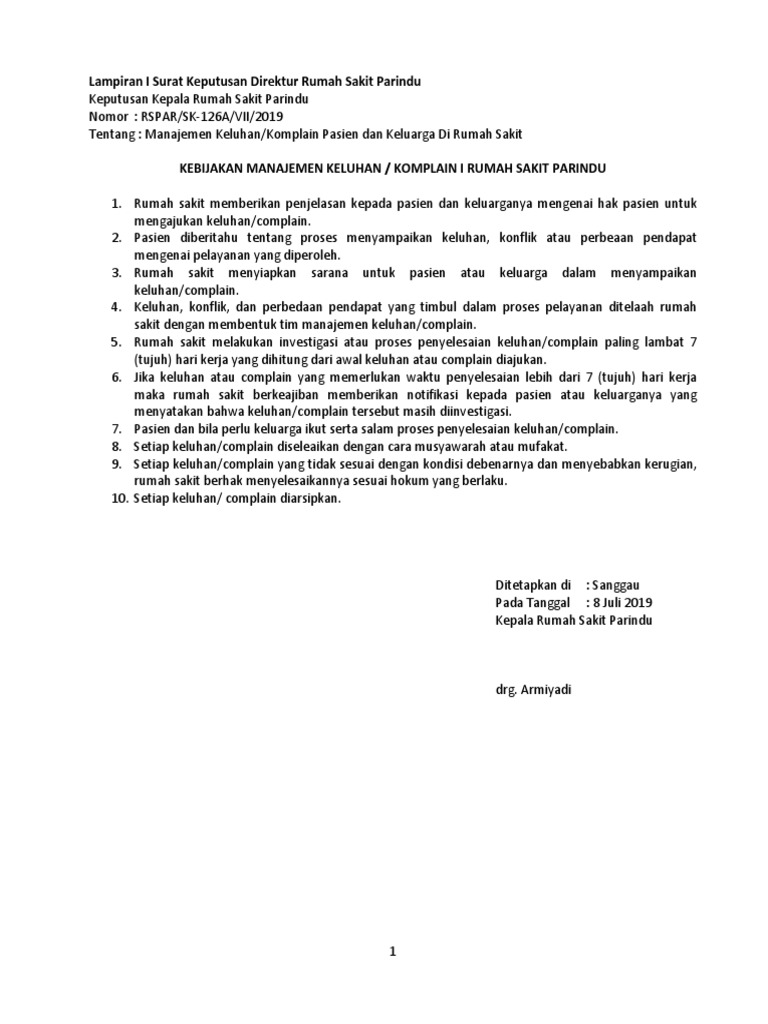 Manajemen Keluhan Dan Komplain | PDF