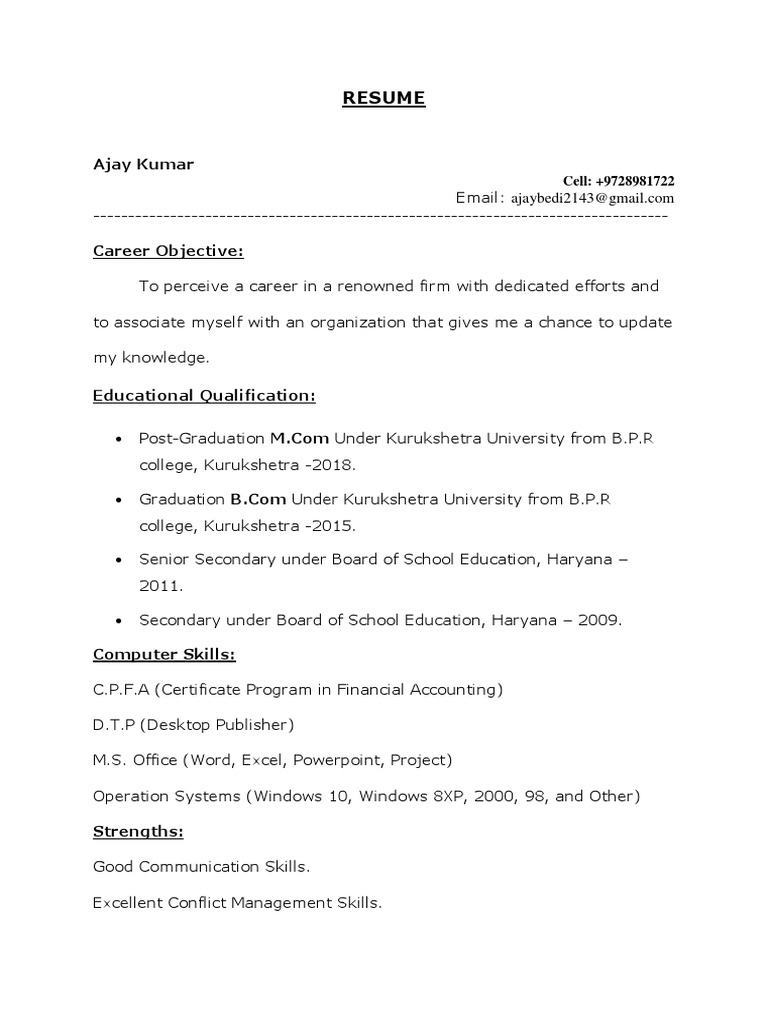 Ajay Resume | PDF