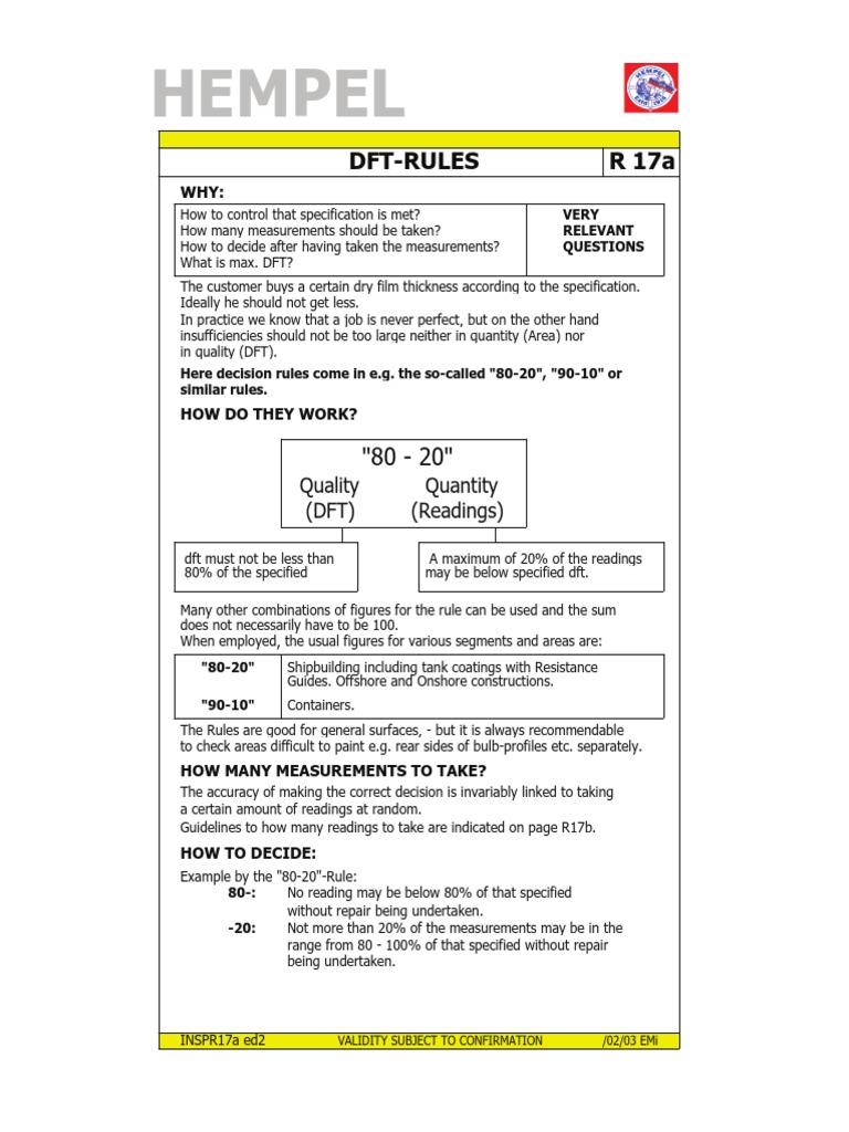 Coating DFT-Rules | PDF | Measurement