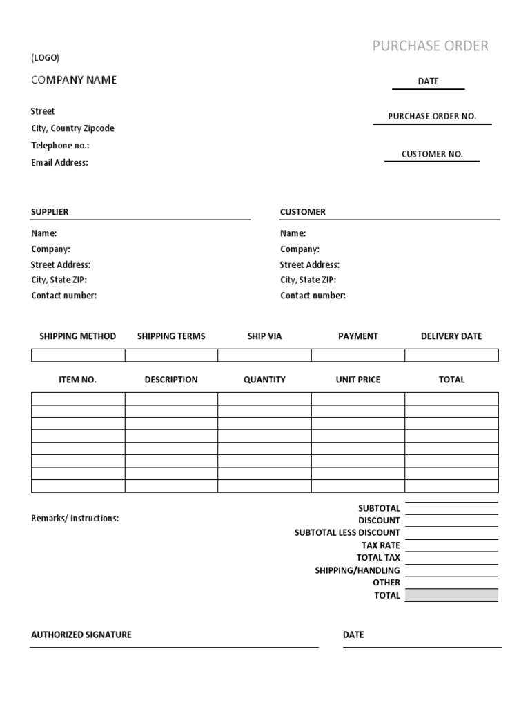 Purchase Order: Company Name | PDF | Zip Code | Service Industries
