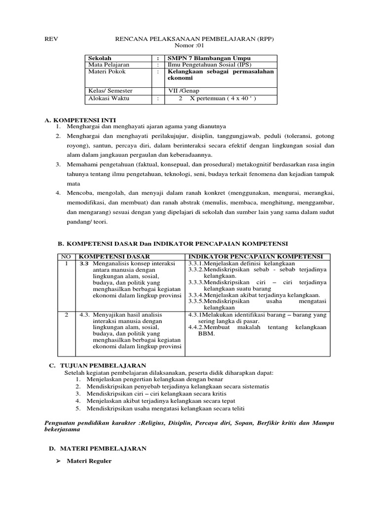 RPP Ips k13 7 | PDF