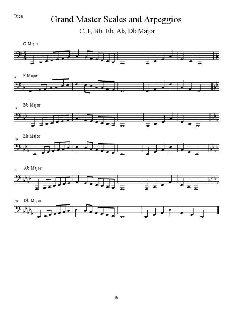 Grand Master Scales Tuba | PDF