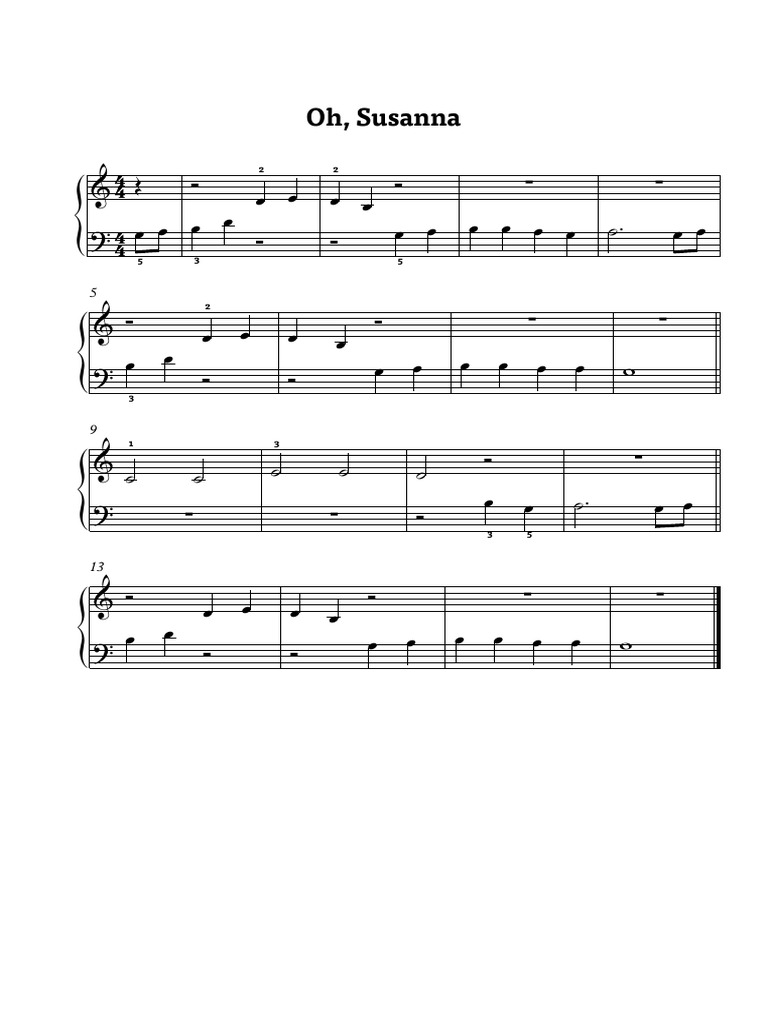 Oh Susanna - Full Score | PDF