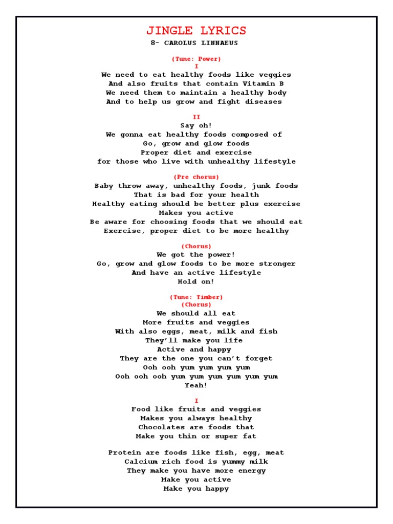 Nutri Jingle Lyrics | PDF
