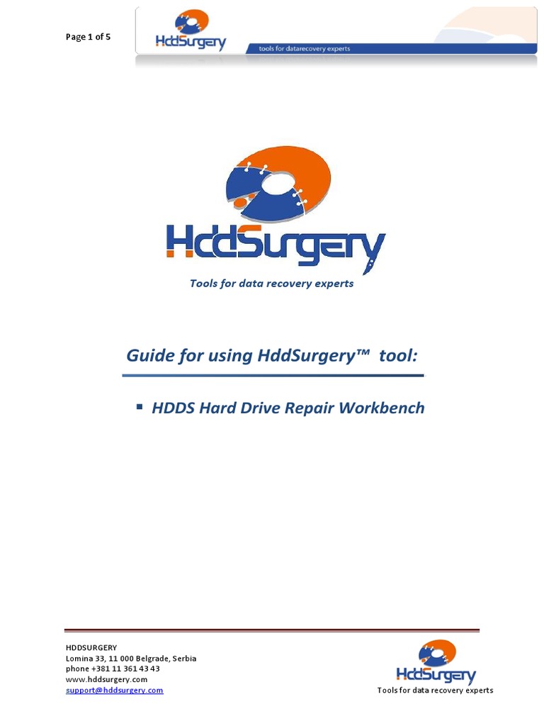 HDDS Hard Drive Repair Workbench | PDF | Hard Disk Drive | Data Management