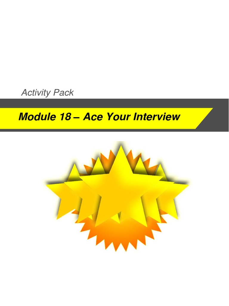 Ace Your Interview: Activity Pack | PDF | Interview | Job Interview