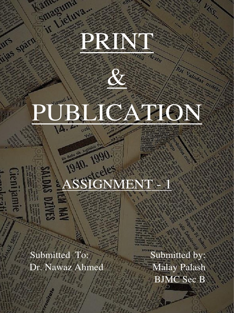 Print and Publication Newspapers | PDF | Newspaper Publishing | Newspapers