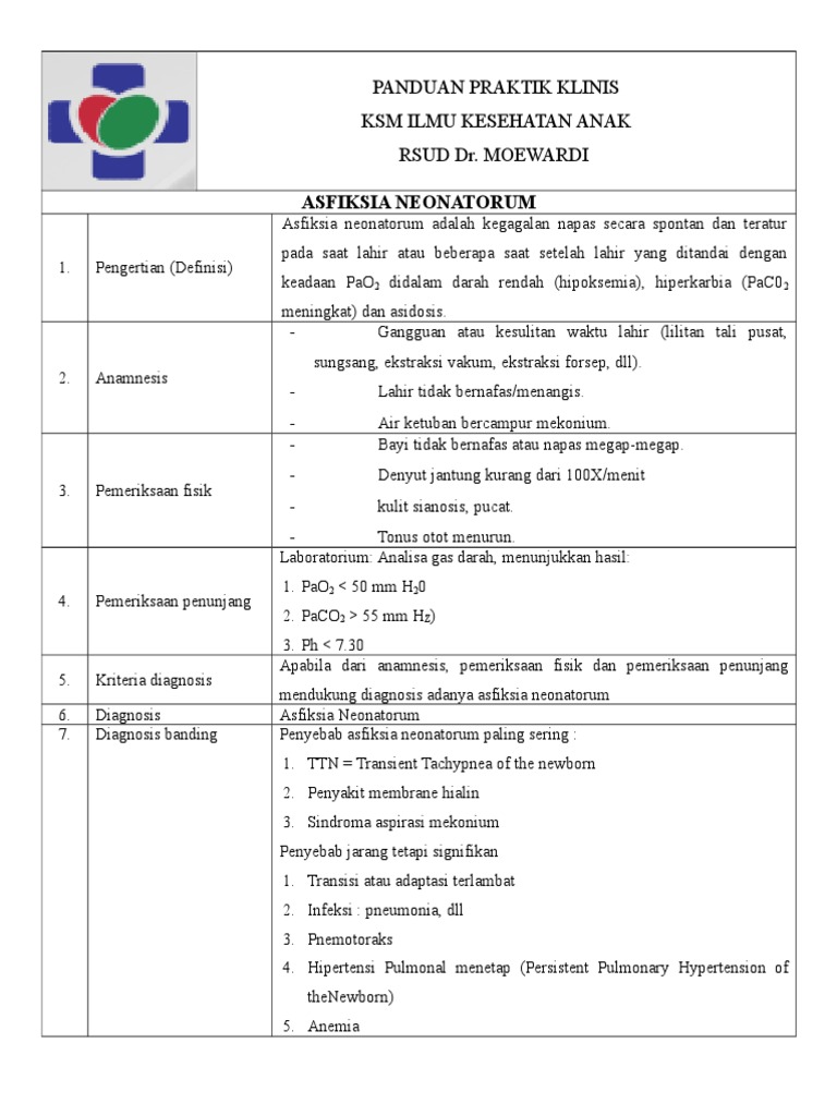 Asfiksia Neonatorum | PDF
