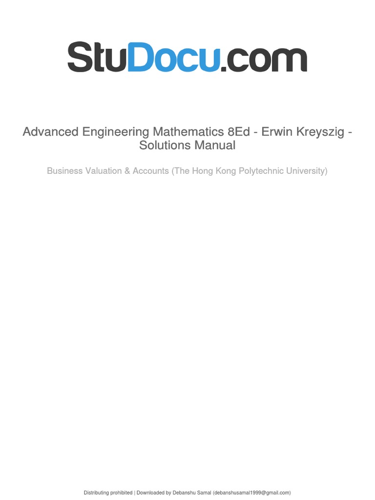 Advanced Engineering Mathematics. | PDF | Teaching Mathematics