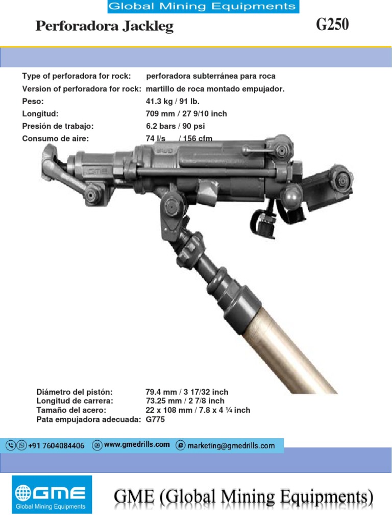 Perforadora Jackleg G250 | PDF