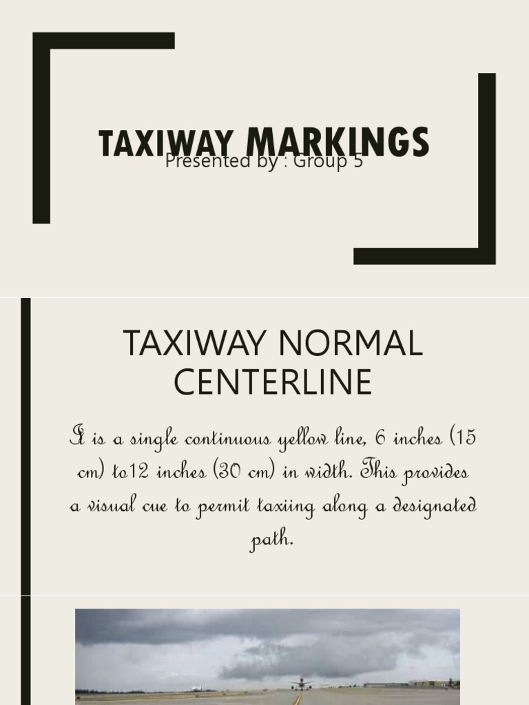 Taxiway Markings Report | PDF